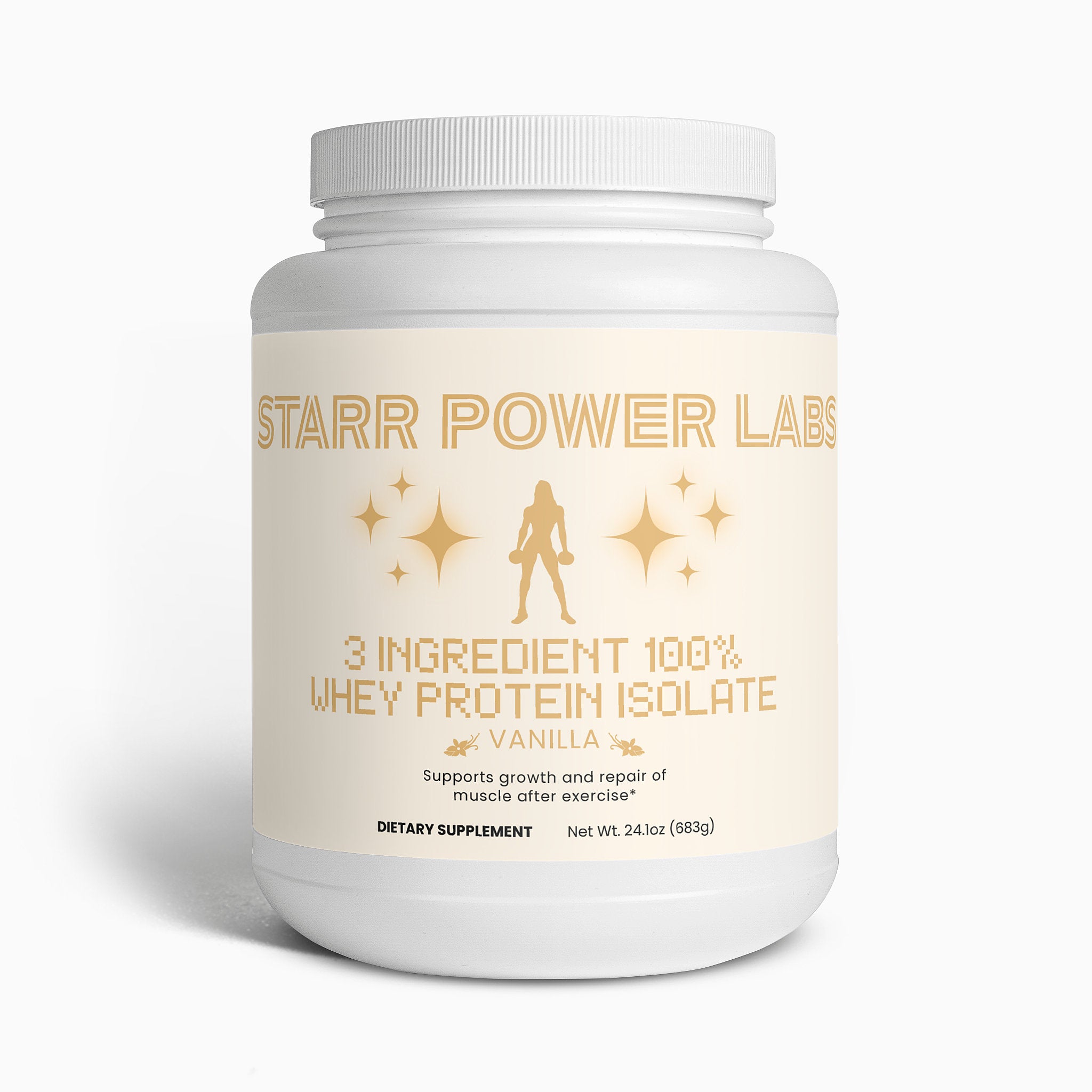 3 Ingredient 100% Whey Protein Isolate (Vanilla) – Starr Power Labs